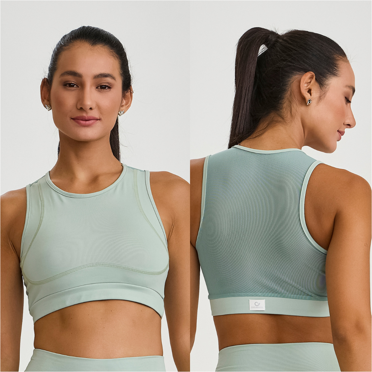 MAXXI TOP WITH MESH "ACONCHEGO" CAJUBRASIL - Fitness Brasil